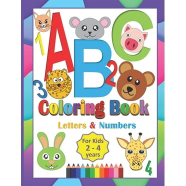 Toddler Coloring Book Numbers Colors Shapes : Preschool Coloring Books ...