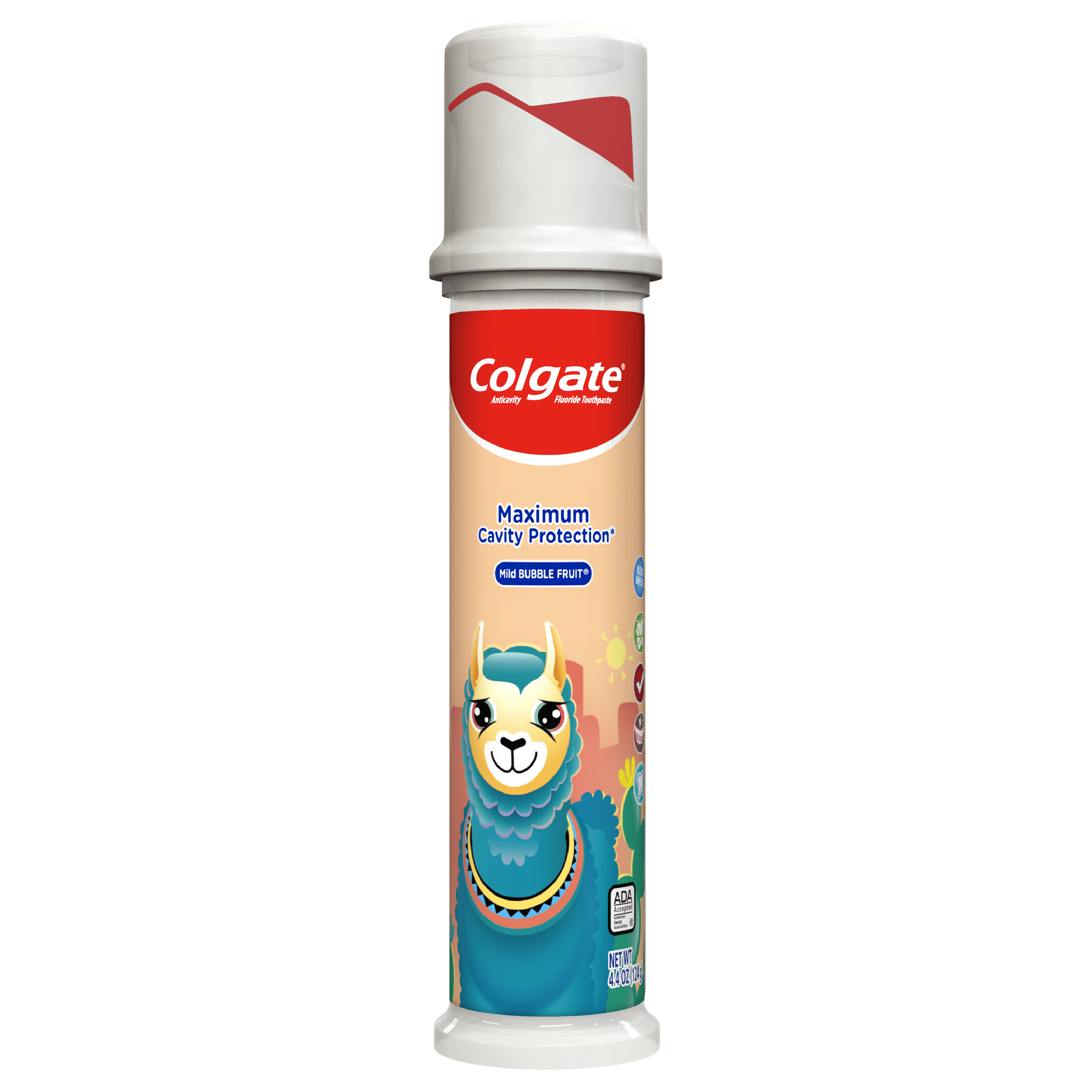 Colgate Kids Llama Maximum Cavity Protection Kids Toothpaste Pump, 4.4 ...