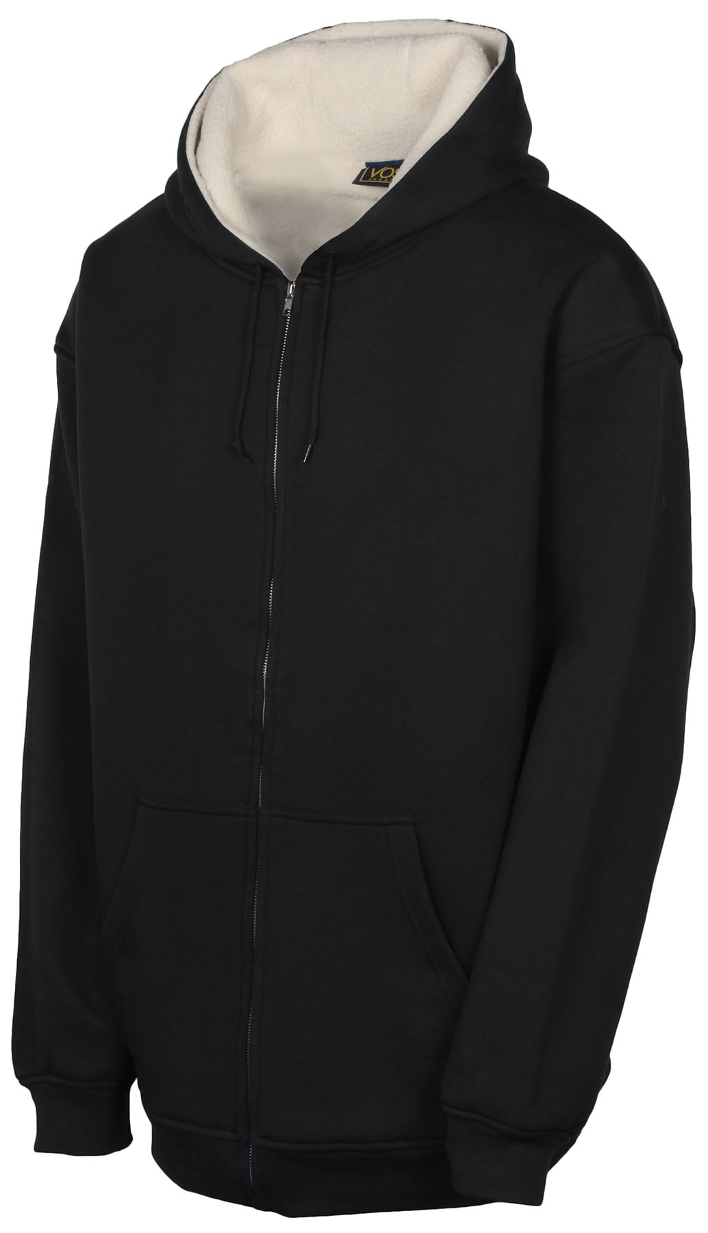 9 Crowns Essentials Mens Full Zip Sherpa Lined Fleece Hoodie Jacket ...