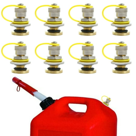 Gas Can Vent Cap 8-Pack – Fuel Tank Vent Enhances Flow for Faster ...