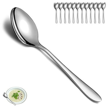 Jeaker Gold Dinner Spoons Set 12 Pieces,Stainless Steel Silverware ...