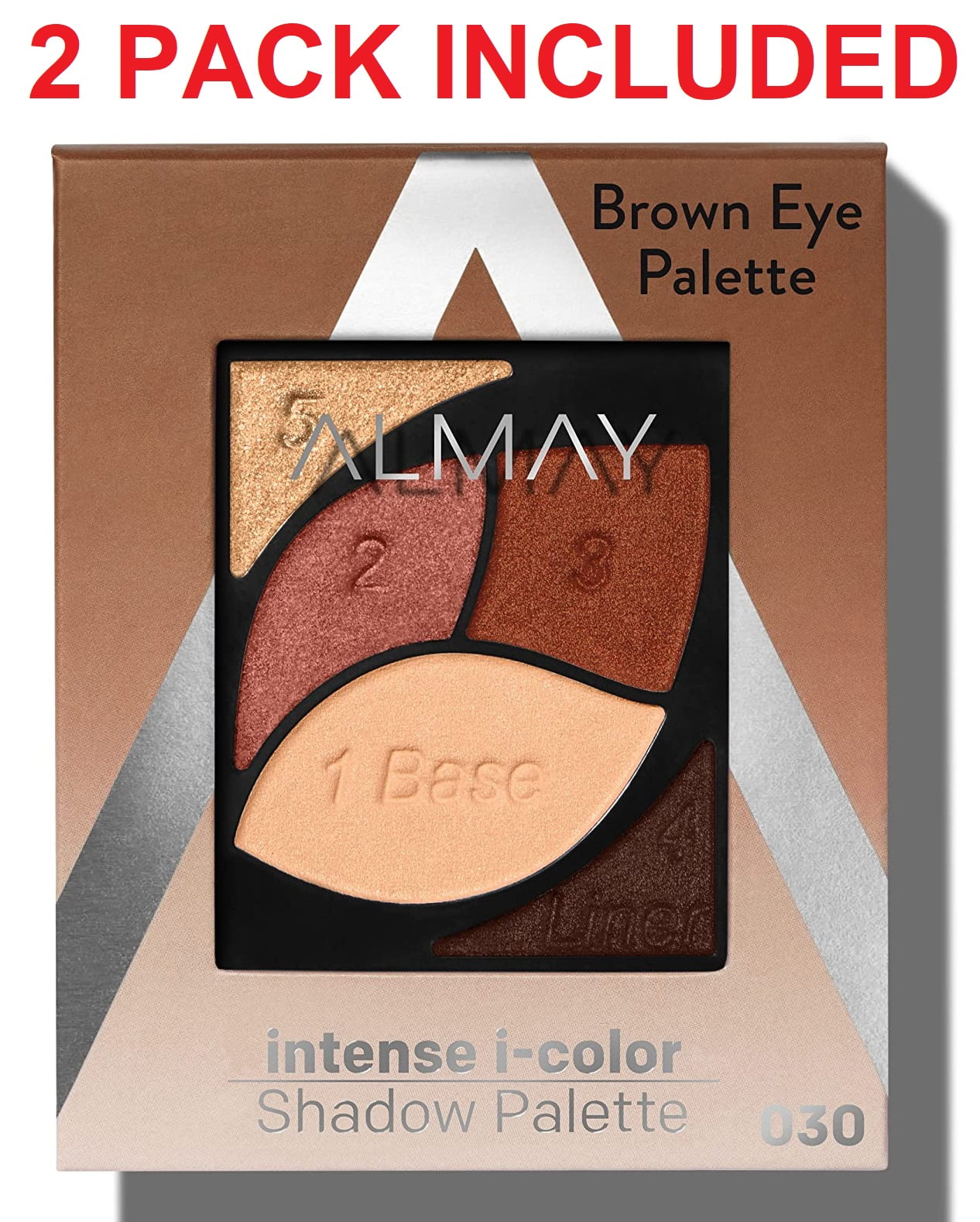 2 Pack: Almay Longlasting Hypoallergenic Eyeshadow Palette - 010 Brown ...