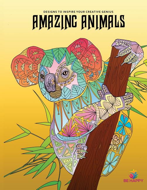 Amazing Animals: Adult Coloring Book, Designs to Inspire Your Creative ...