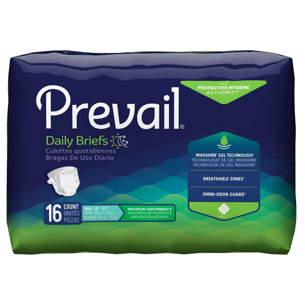 Prevail Maximum Absorbency Adult Brief, Size Small, 96 count - Walmart ...