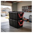 40-gallon wheeled plastic storage boxes with handles, black, 2-pack ...