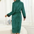 Fesfesfes Women Flannel Bathrobe Long Sleeve Robe with Pockets Belt ...