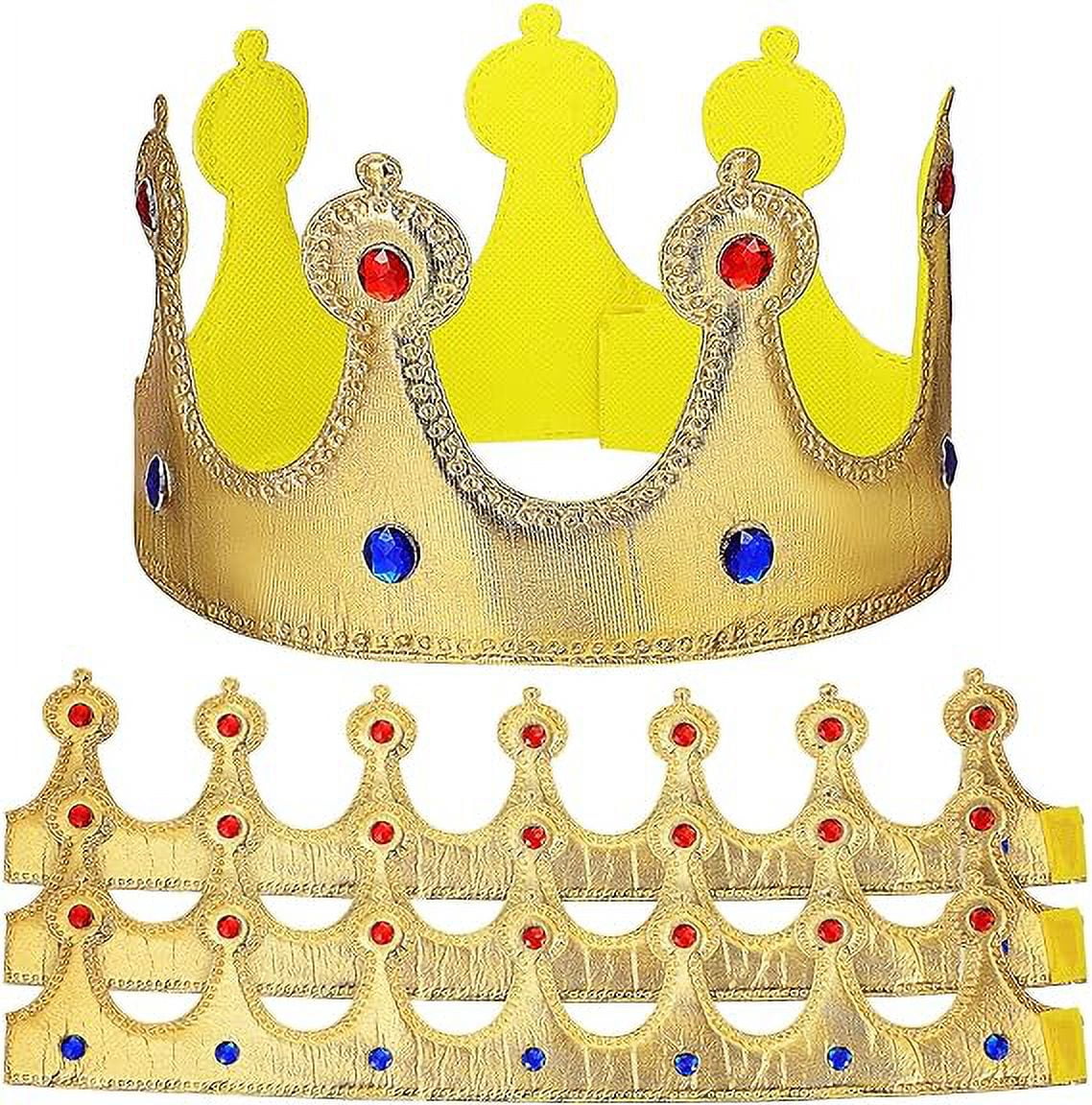 Juego de 4 coronas doradas de rey para fiesta de niños, conjunto de ...