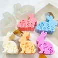 Easter Series Rabbit Candle Silicone Molds DIY Embossed Easter Egg ...