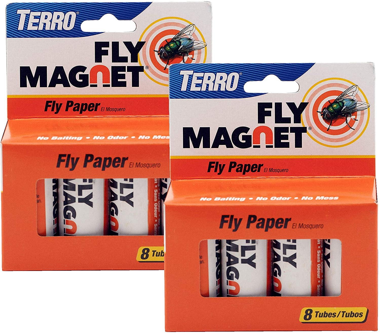 Terro T518SR Magnet Sticky Fly Paper 16 Total Traps, 2 Pack, Brown ...