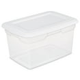 Sterilite 20 Quart Home Storage Box with Lids, Bulk Set of 6, White ...