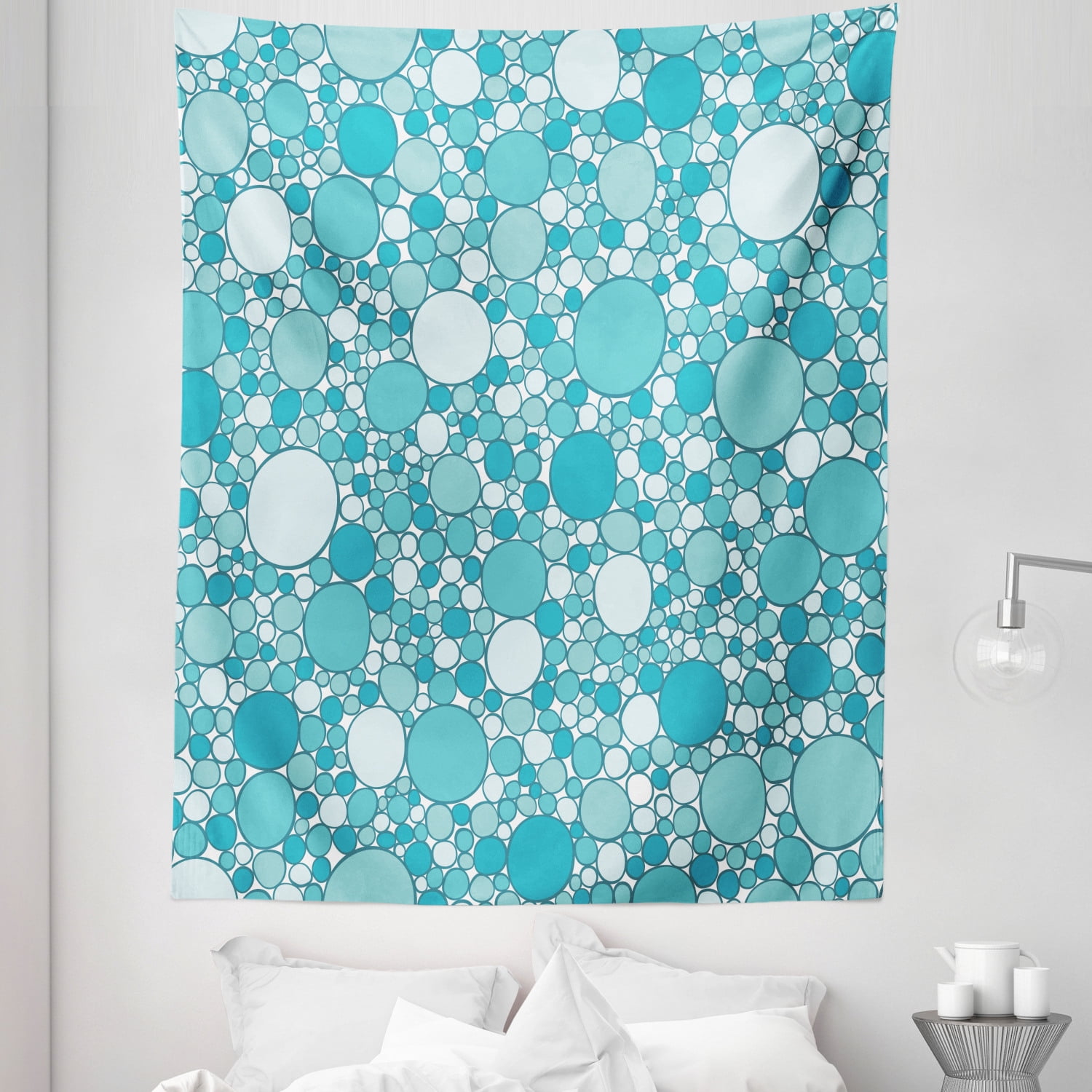 Abstract Tapestry, Abstract Pattern with Bubbles in Different Sizes ...