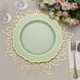 Efavormart 10 Pack | 10" Sage Green Plastic Dinner Plates Disposable ...