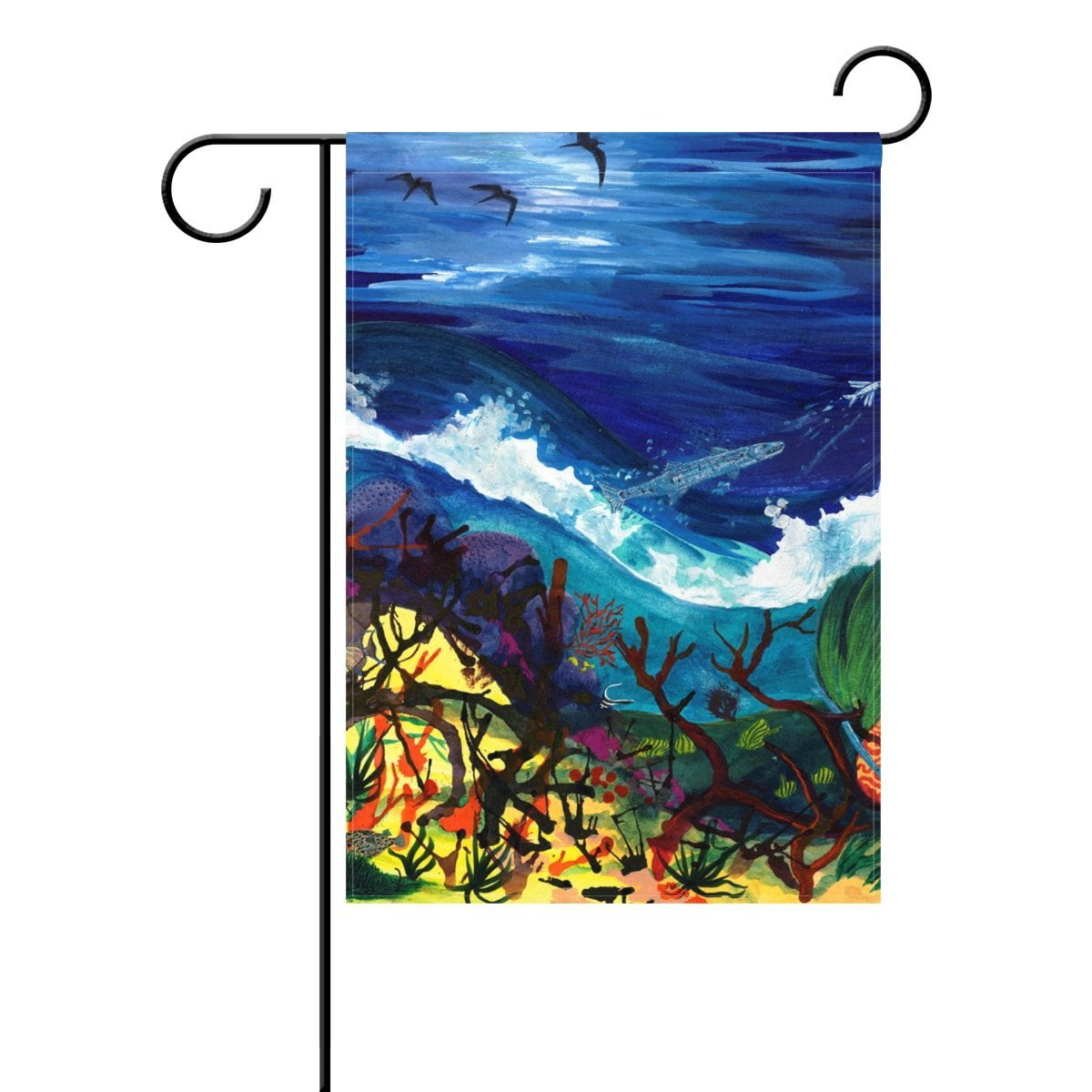 POPCreation Coral And Sea Garden Flag Summer Ocean Sea Sunset 28x40 ...