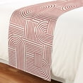Bed Runner Red Graphic Lines Bedding Scarves Soft Decorative Bed Flag ...