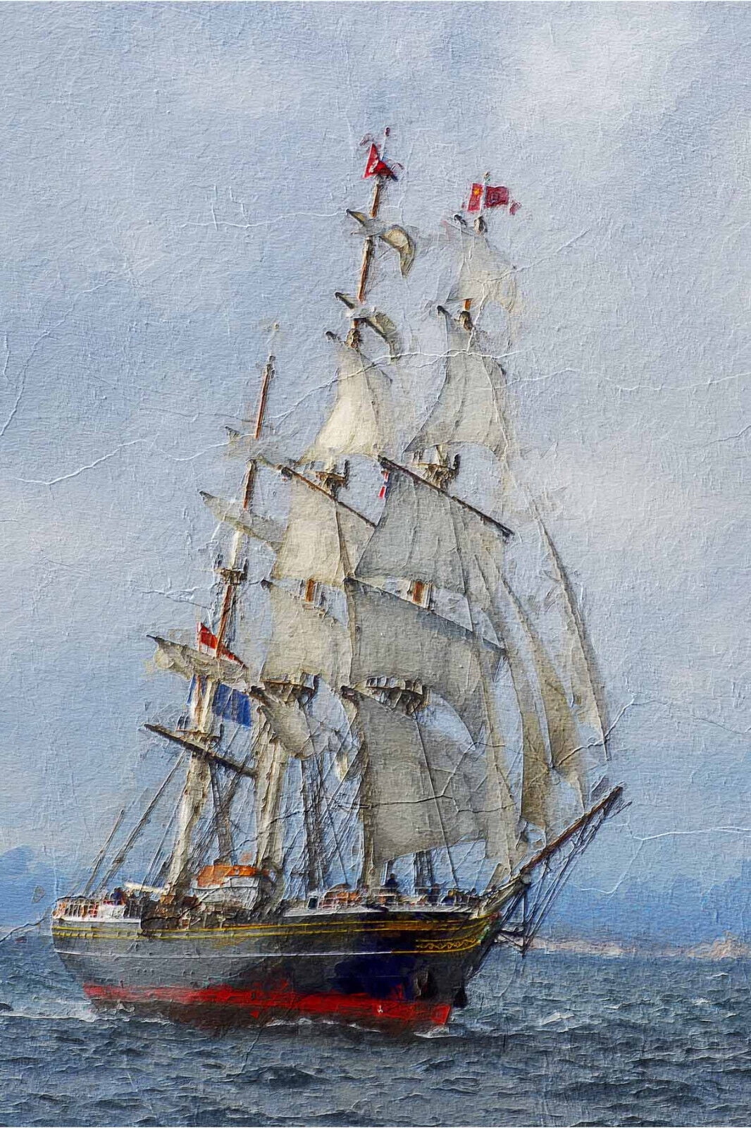 Clipper Ship - CANVAS OR PRINT WALL ART - Walmart.com