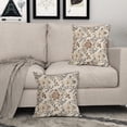 Brown Vintage Floral Pillow Covers 16x16 Inch Set of 2, Grey Gray ...