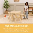 Bentwood Kids Table and Chairs Set - Birch Wood, 5-Piece Toddler ...