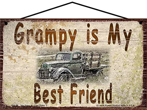 5x8 Grampy is my Best Friend Sign, Vintage Style Home Décor for Grandpa ...