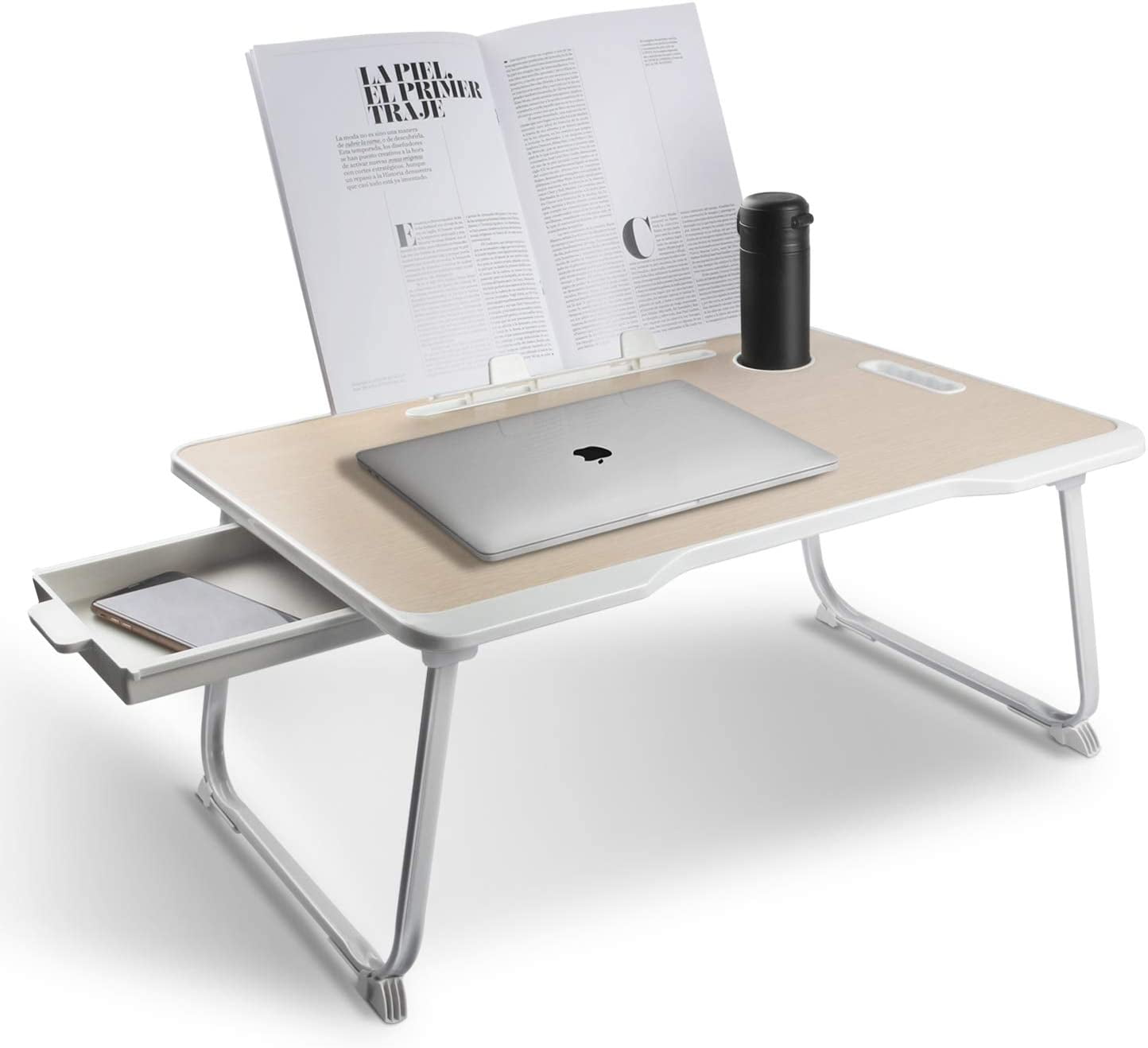 Latop Desk,Portable Foldable Laptop Bed Tray Table with Drawer,Bed Tray ...
