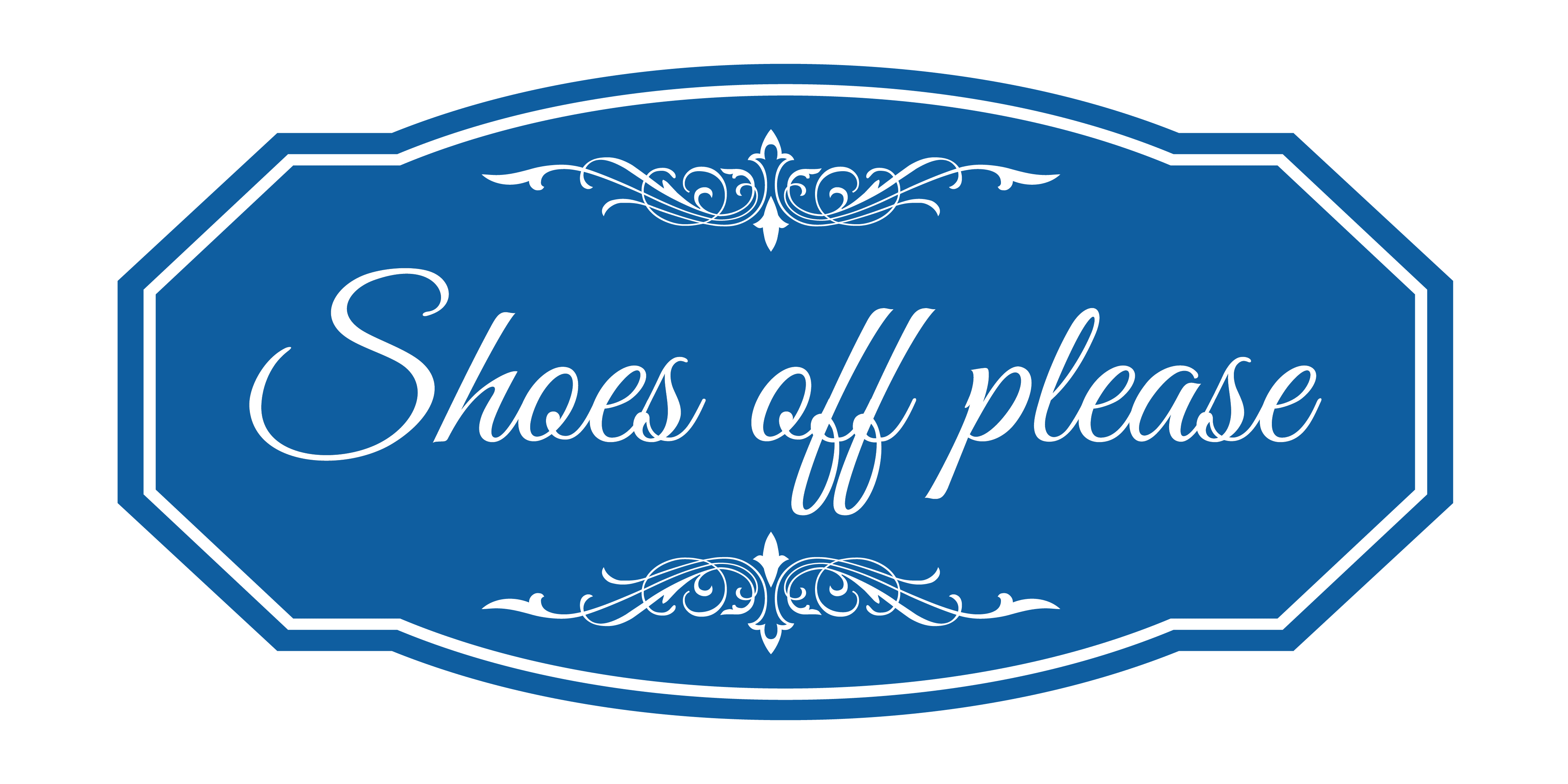 Victorian Shoes Off Please Sign (Blue) - Small - Walmart.com