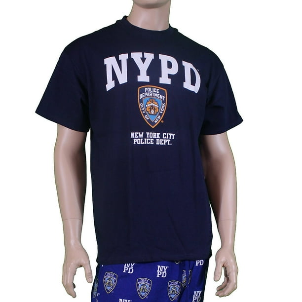 NYPD - NYPD Short Sleeve with NYPD Logo and Shield Print T-Shirt Navy ...