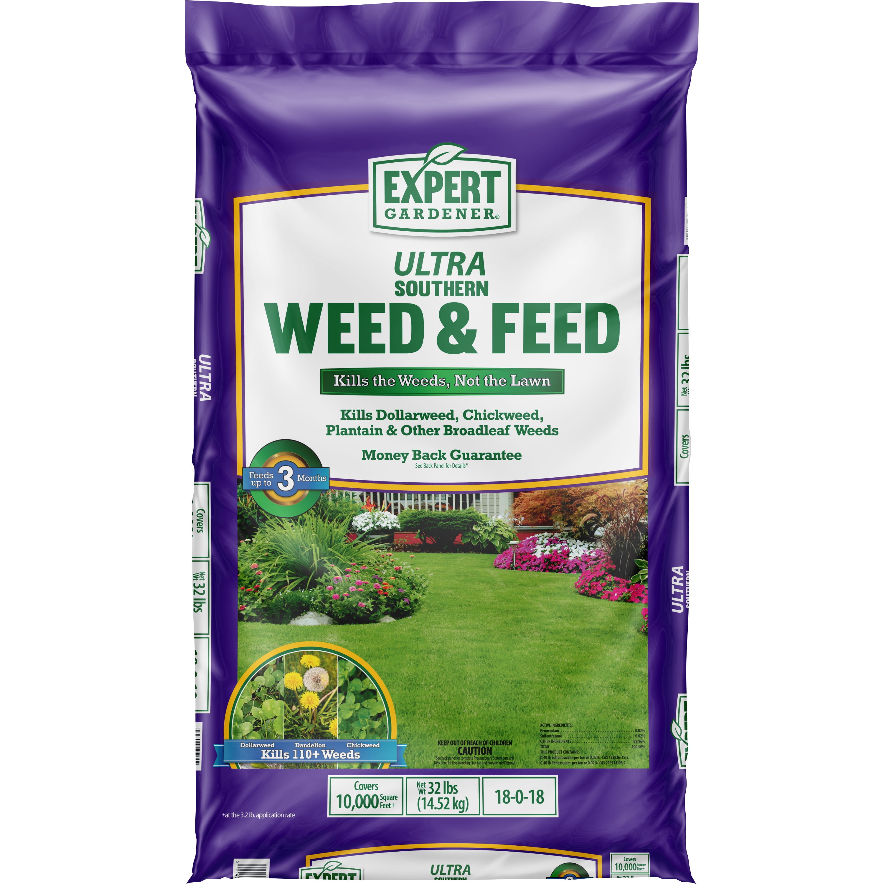 Expert Gardener Ultra Southern Lawn Fertilizer & Weed Control, Covers ... Expert Gardener Ultra Southern Lawn Fertilizer & Weed Control, Covers ...