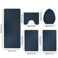 karymi 5PCS Large BathRug Mat Set Bathroom Rugs 5pc for Toilet Mats ...