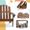 Costway 2 Person Patio Balcony Adirondack Chair Kid Solid Wood Loveseat ...