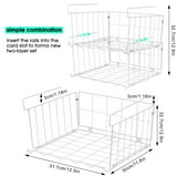 Mimifly Stackable Hanging Wire Storage Baskets, Collapsible Under Shelf ...