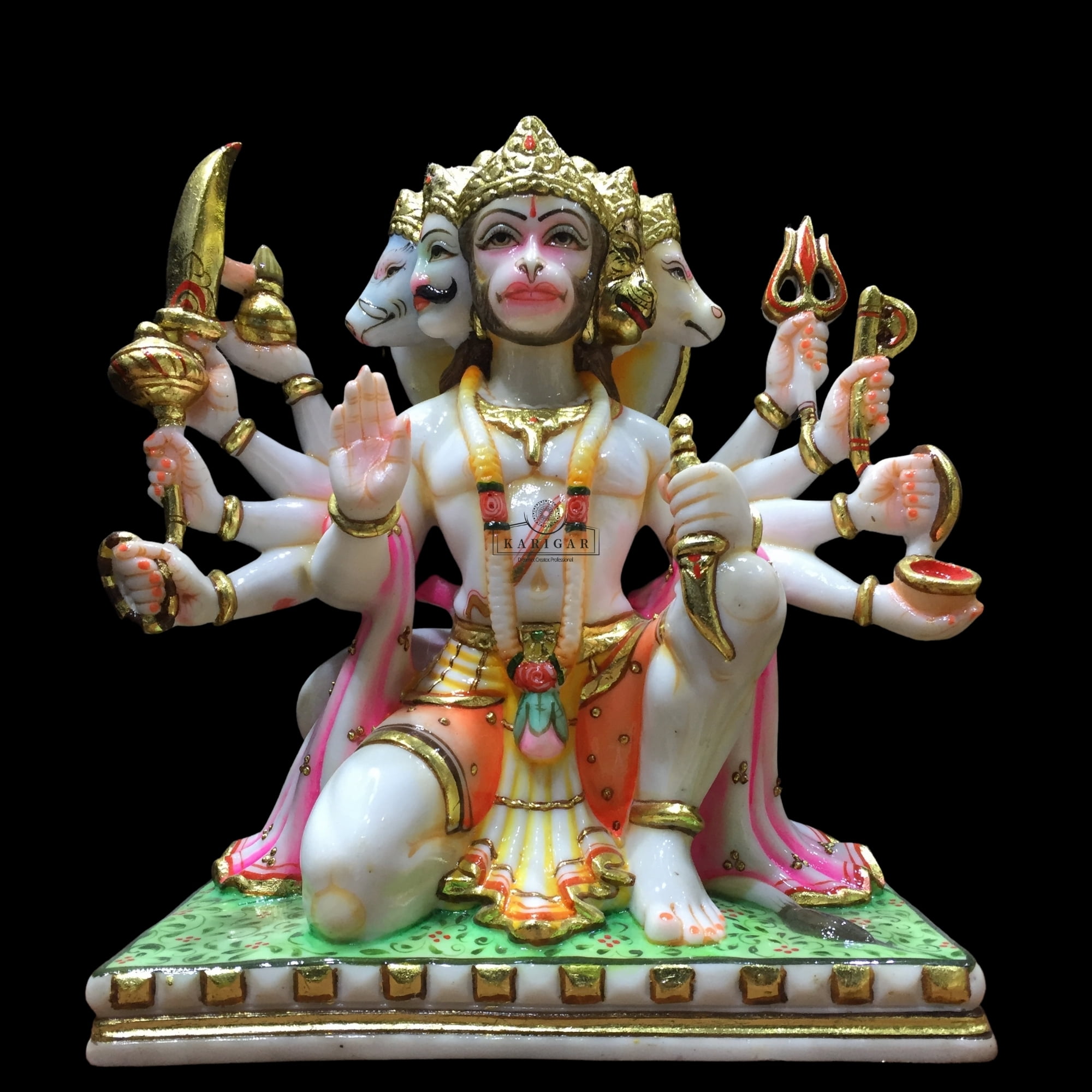 Hanuman Statue Murti 12 inches Large Gold Leaf Philippines | Ubuy