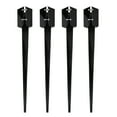 BISupply Fence Post Anchor Ground Spike Metal Fence Stakes 4-Pack - 36 ...