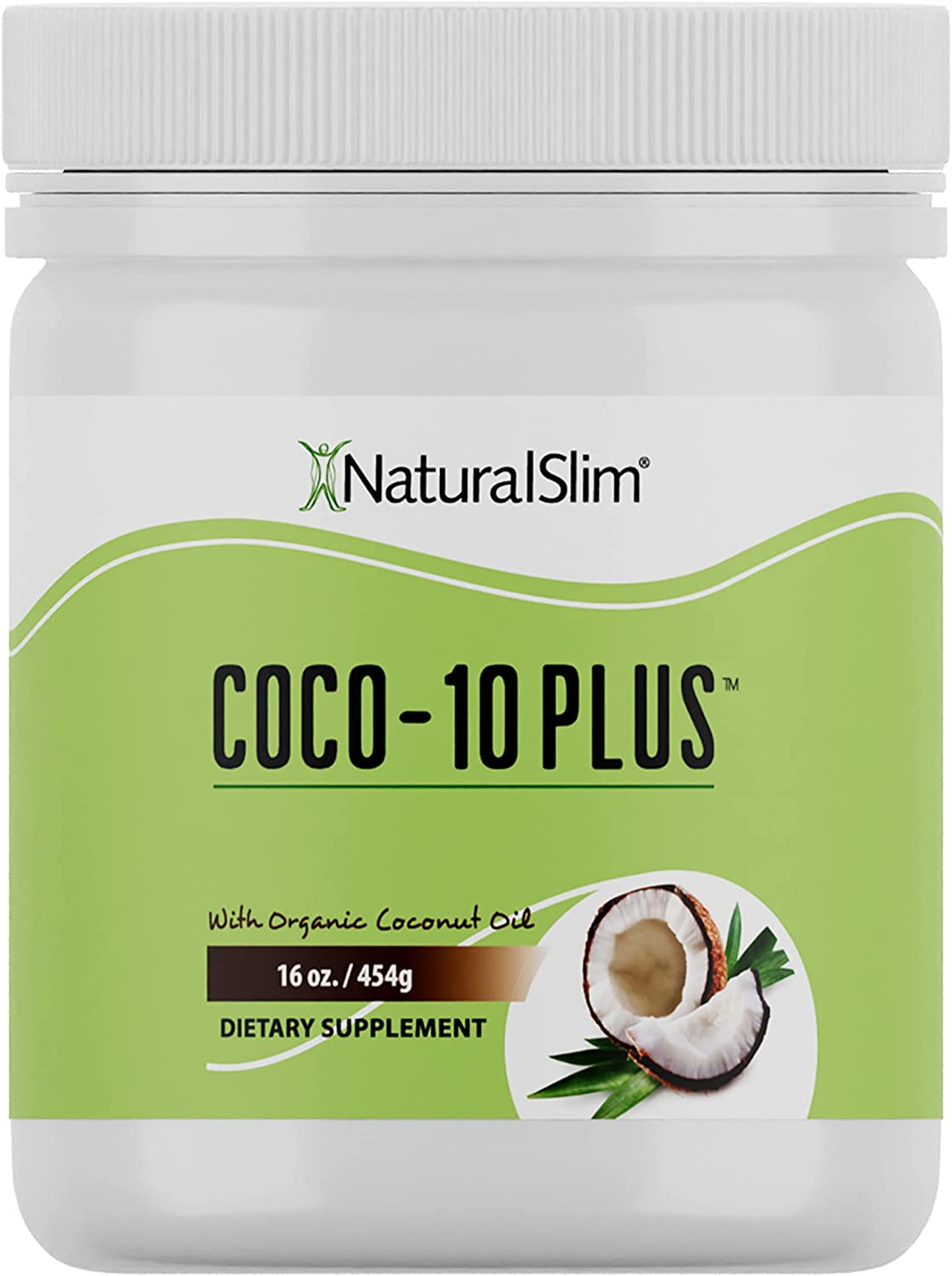 NaturalSlim Coco-10 Plus – Blend of Organic Coconut Oil & Coenzyme Q10, 16oz - Walmart.com