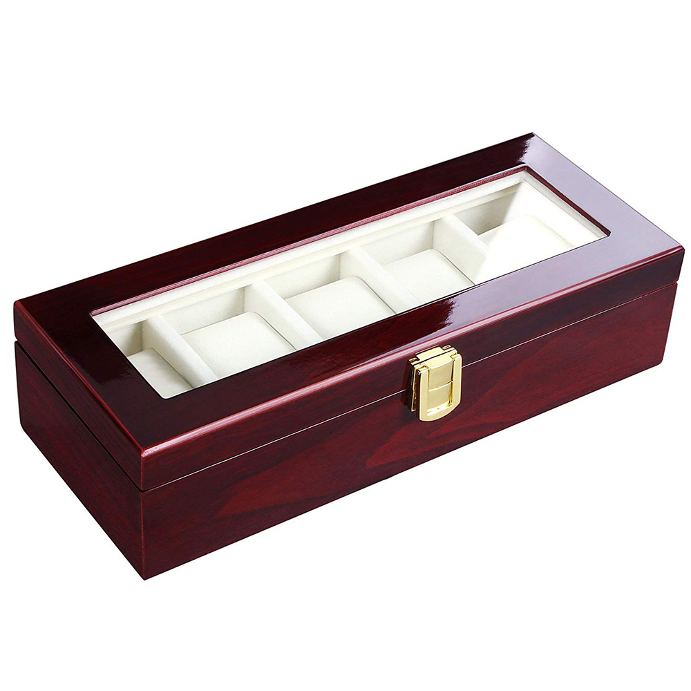 DYstyle Watch Box wooden watch case Watch Display Case Storage ...
