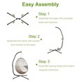 Hammock Chair Stand Only, Heavy Duty Steel C-Stand with Spring Hook ...