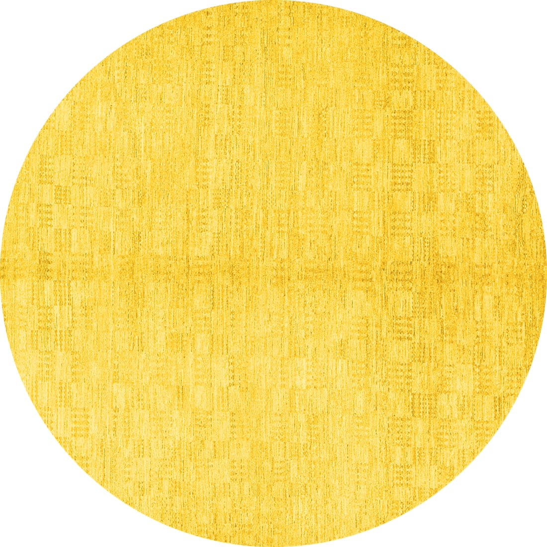 Ahgly Company Indoor Round Solid Yellow Modern Area Rugs, 8' Round ...