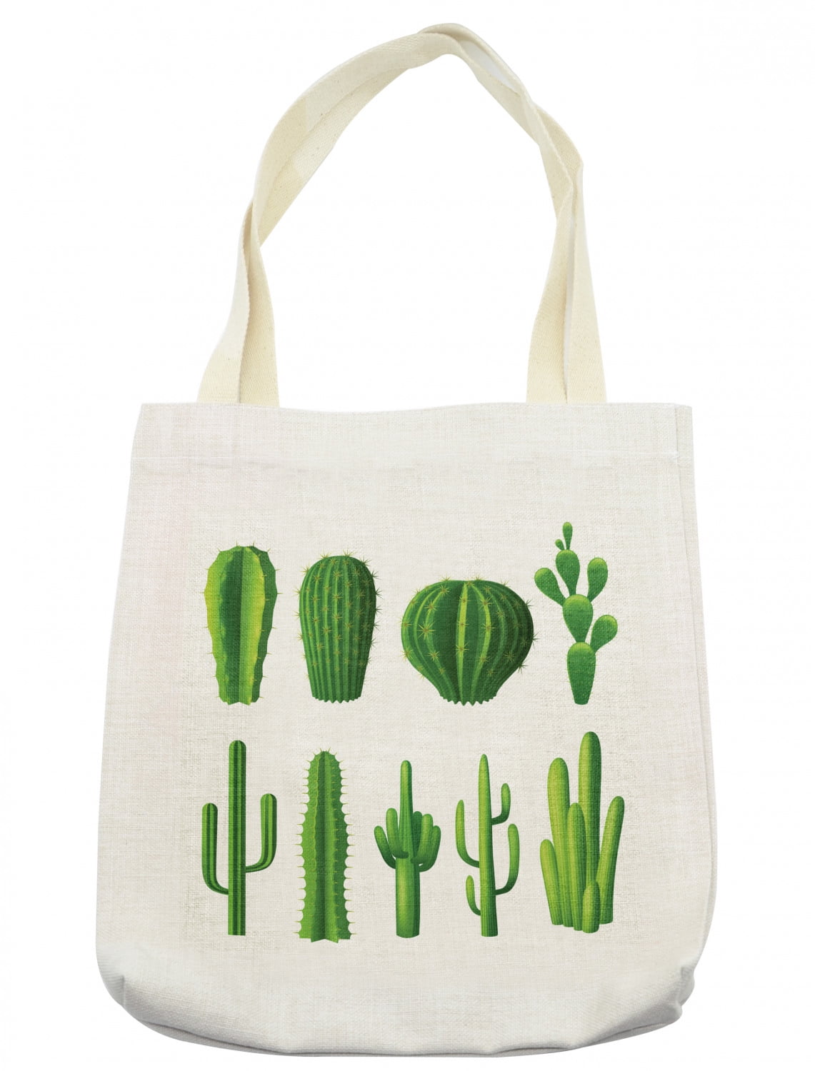 Cactus Tote Bag, Print Cartoon Style Image Hot Mexican Desert Plant ...