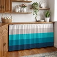Blue Aqua Ombre Cabinet Curtains 28"W x 51"L,Dustproof Sink Skirt ...