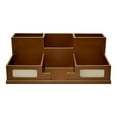 Victor Technology Desk Organizer with Smart Phone Holder, Brown (B9525 ...