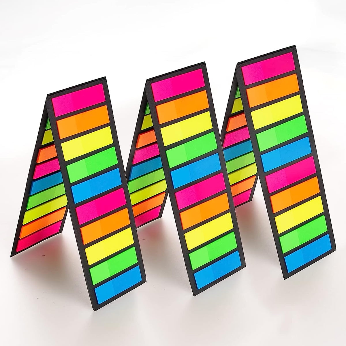 Fluorescent Translucent Sticky Note Flags, 1200 Pcs Total, Pack of 10 ...