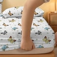 3pcs Butterfly Print Bed Sheet Set - Soft & Comfortable Bedding Set ...