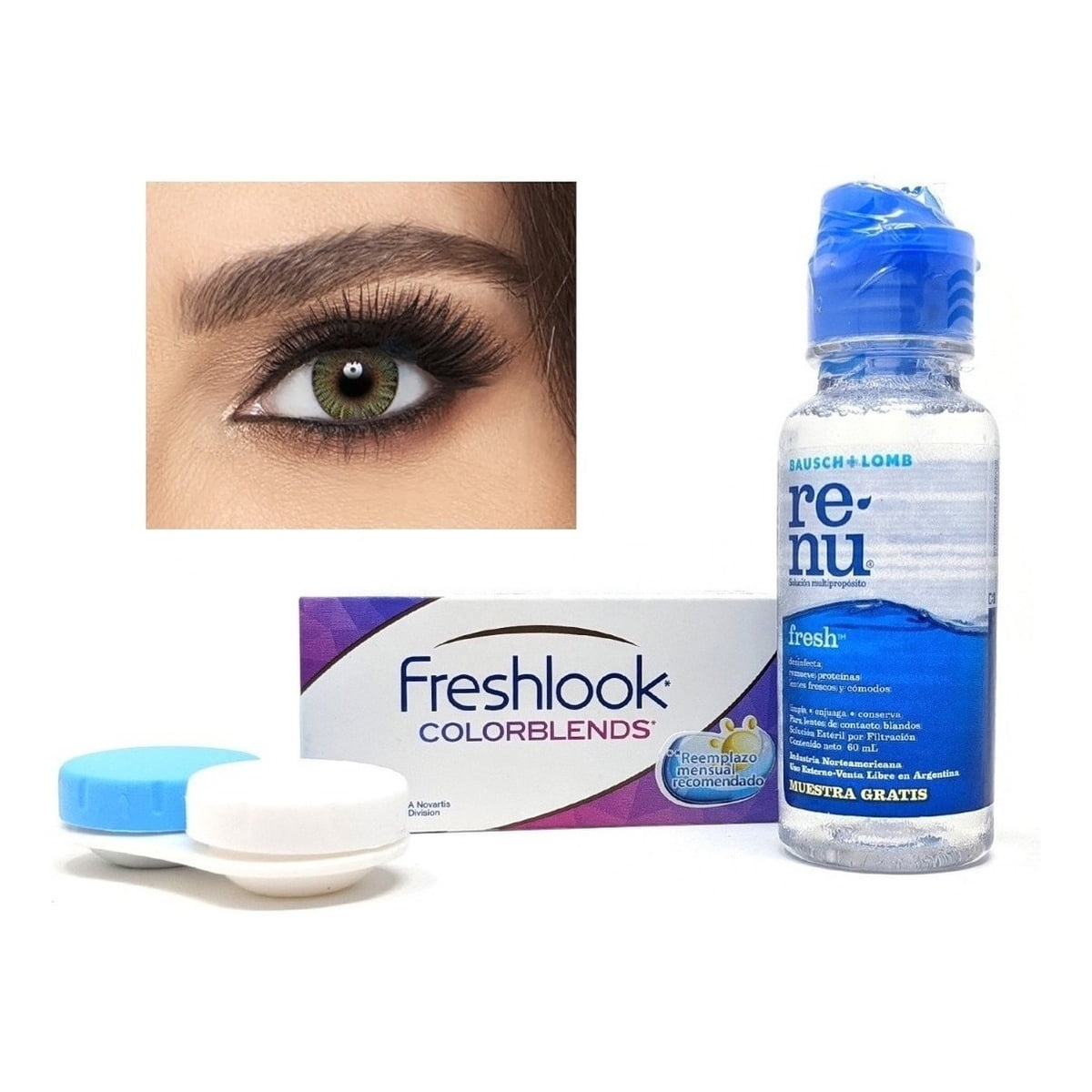 Pupilentes de color Freshlook Colorblends Un Par Mensual Alcon ...