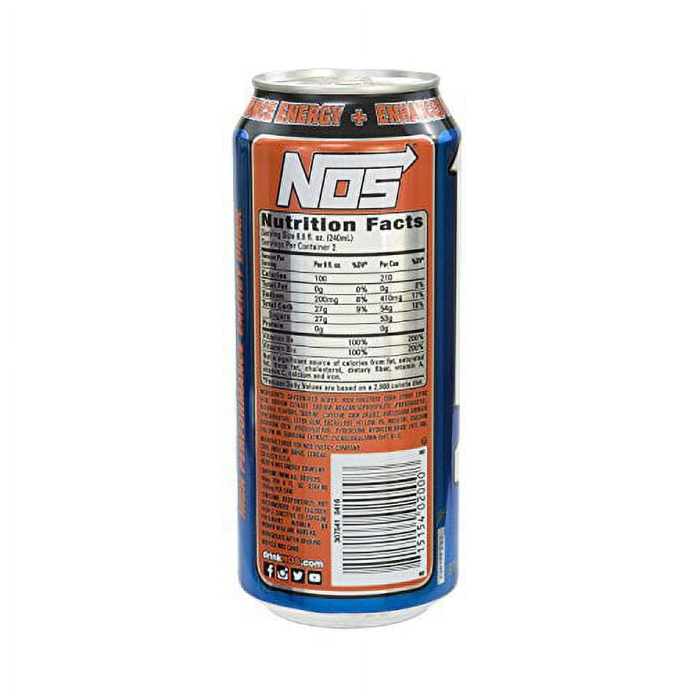 Nos Energy Drink Nutrition Facts