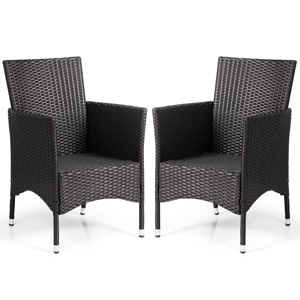 Click here for Patiojoy 2pc Patio Rattan Wicker Dining Chairs Set... prices