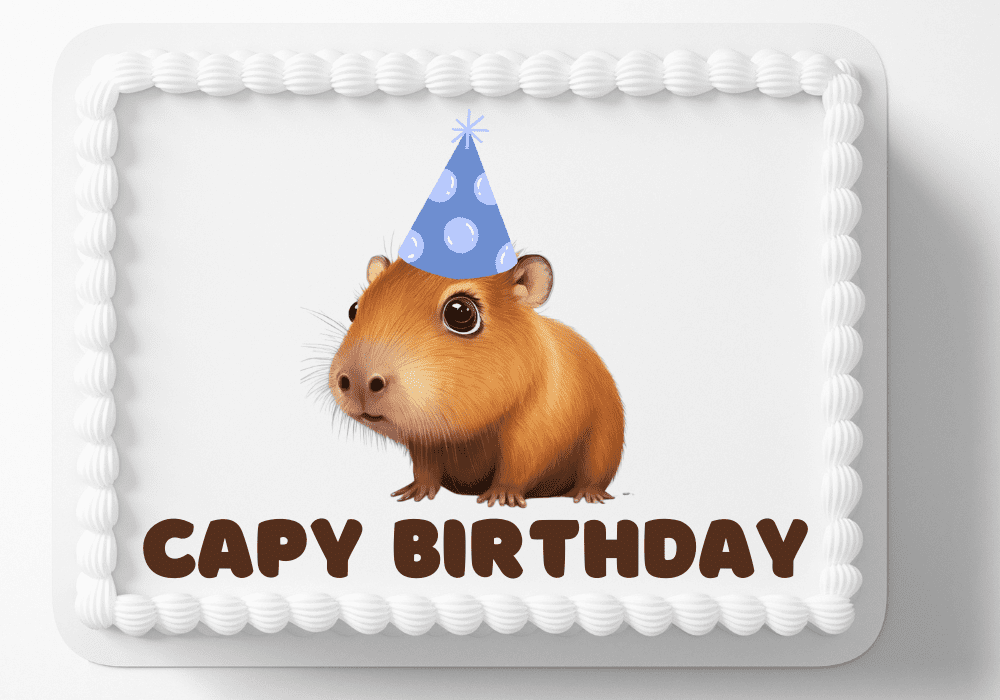 Capybara Animal Image Edible Cake Topper Frosting Sheets Funny Edible ...
