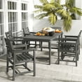 FOOWIN 7-Piece Patio Dining Set, HDPE All-Weather Outdoor Furniture ...