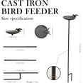 Cast Iron Standing Bird Feeder, 38.97" Outdoor Shell-Shaped with ...