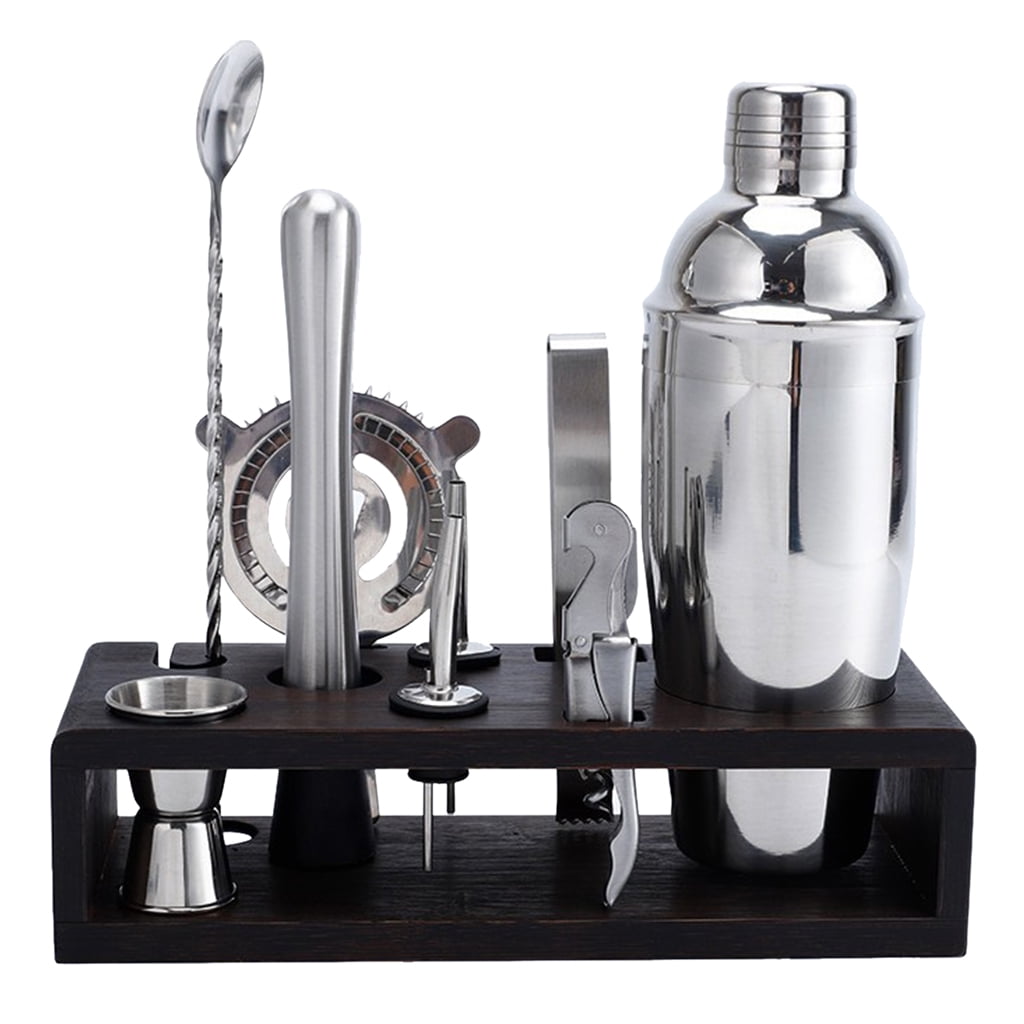 Cocktail Making Set - Brushed Stainless Steel Cocktail Shakers with All ...
