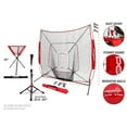 PowerNet DLX Pro Bundle: Baseball/Softball Net, Strike Zone, 3 Training ...