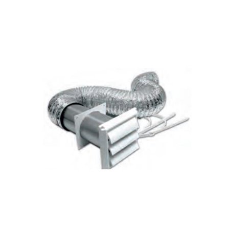 Lambro 407B 4 in. x 8 ft. LamaFlex Vent Kit, 4 in. Brown Louver - Pack ...