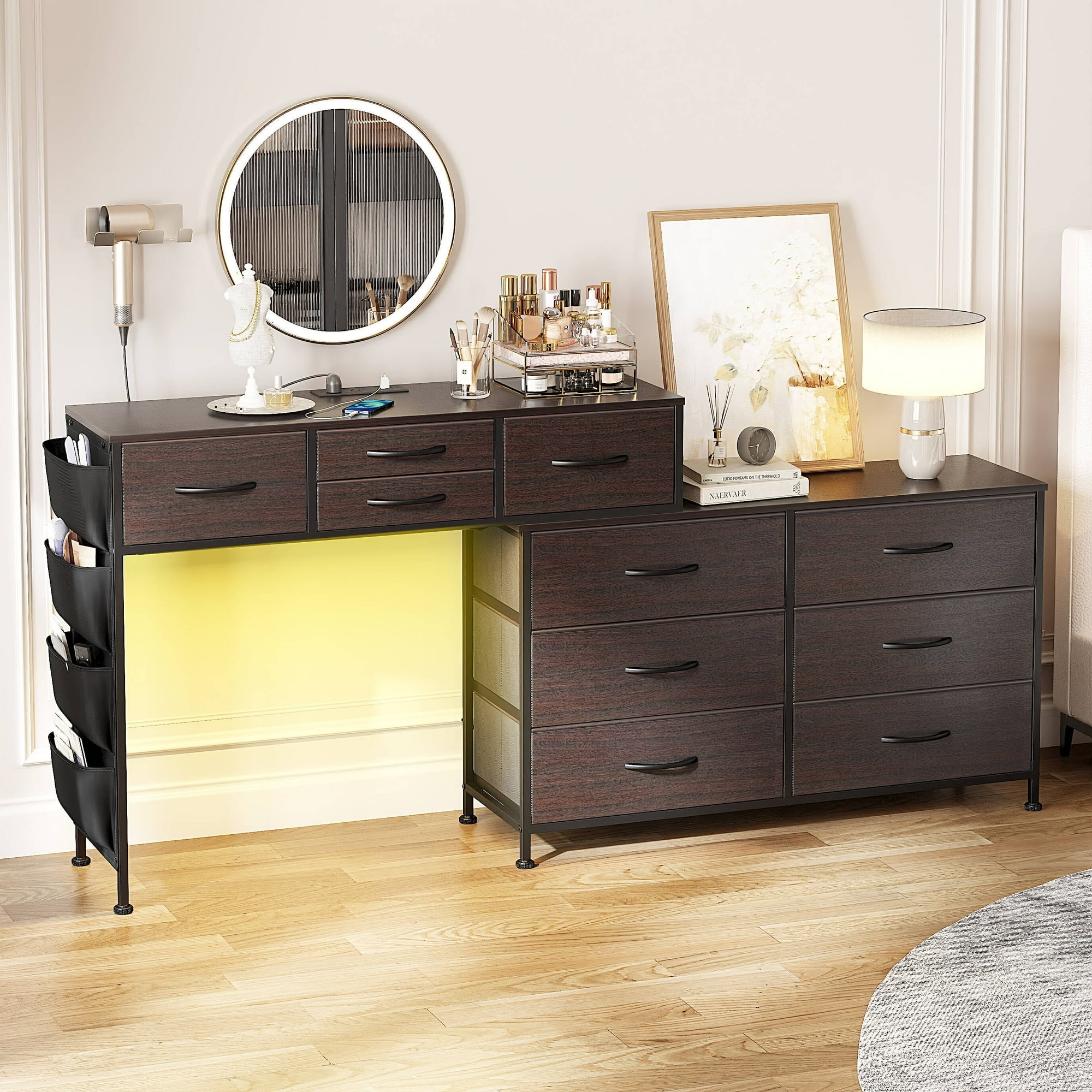 Click here for Gunaito Dresser With Charging Station And Led Ligh... prices